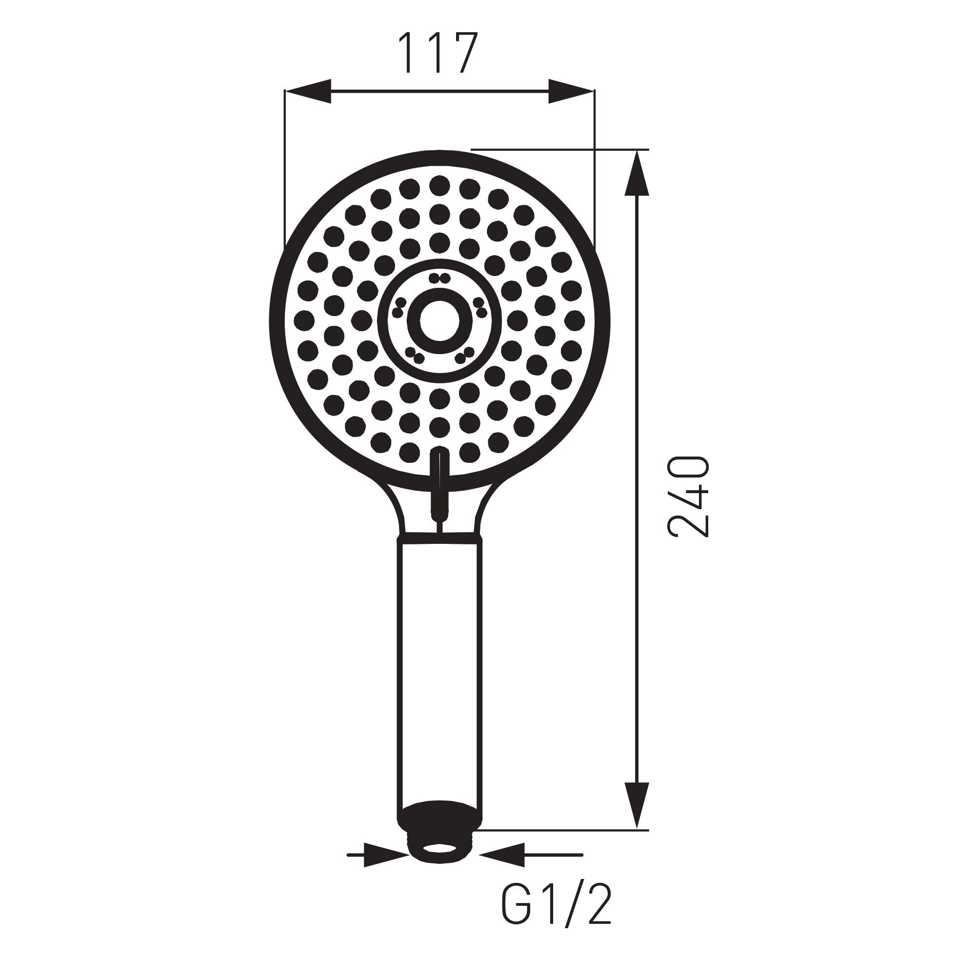 Mattino 3 functional Shower Handle